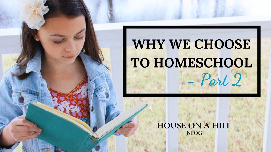Why We Choose to Homeschool – Part 2 – House On A Hill